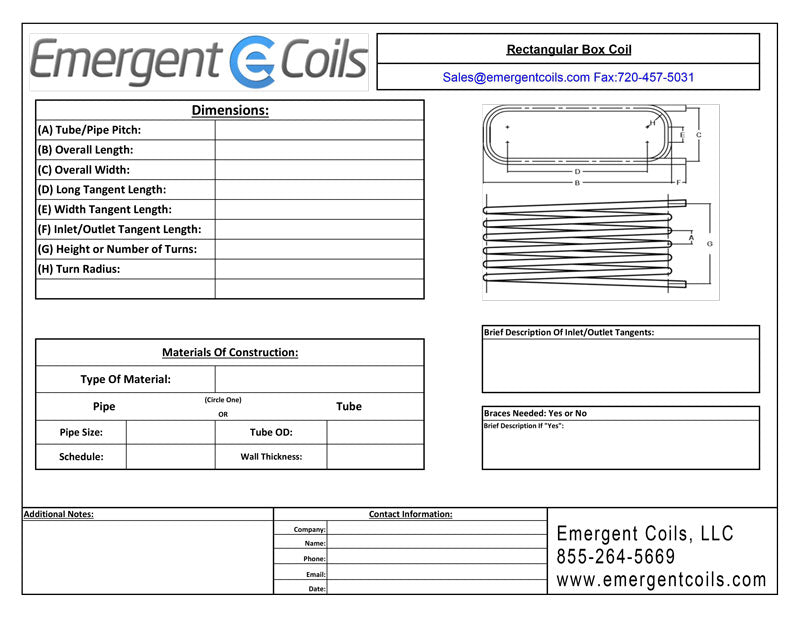 Rectangular Box Drawing | Fins and Tubes: Coil Blog