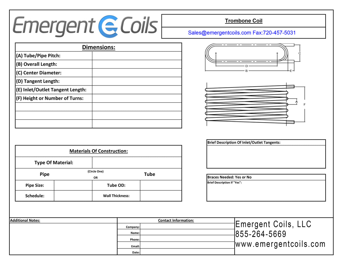 Trombone Drawing | Fins and Tubes: Coil Blog