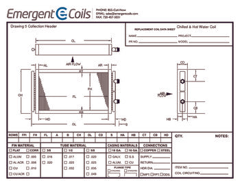 Blank Collection Header Drawing | Fins and Tubes: Coil Blog