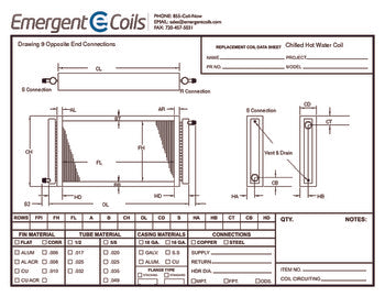 Blank Opposite End Connections Drawing | Fins and Tubes: Coil Blog